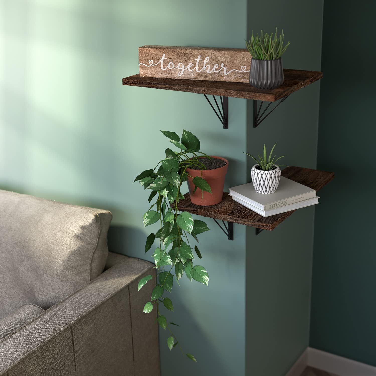 L shaped corner shelves | Foter