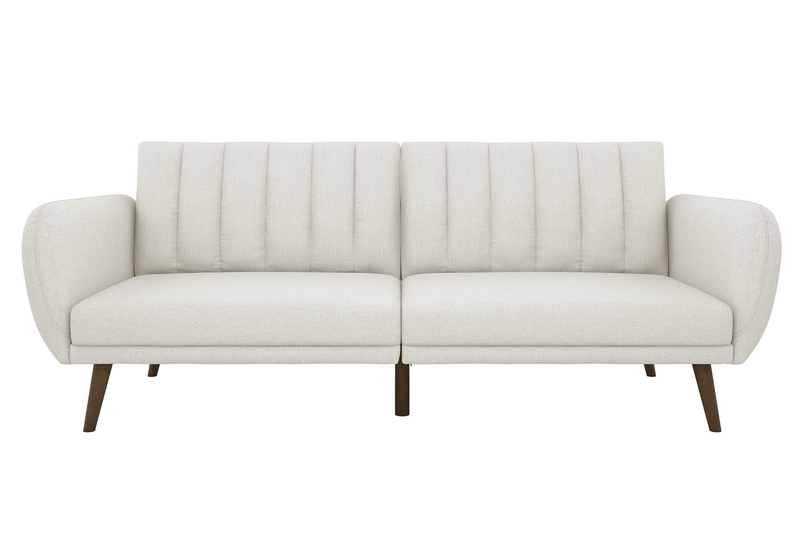 Novogratz Brittany 81.5" Round Arm Convertible Sofa | Foter