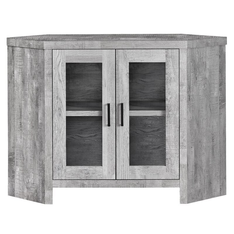 Modern Glass Front Corner TV Unit | Foter