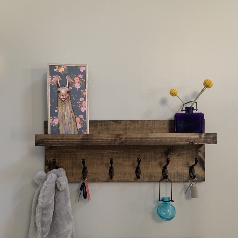 Aneya Solid Wood Wall 10 - Hook Wall Mounted Coat Rack | Foter