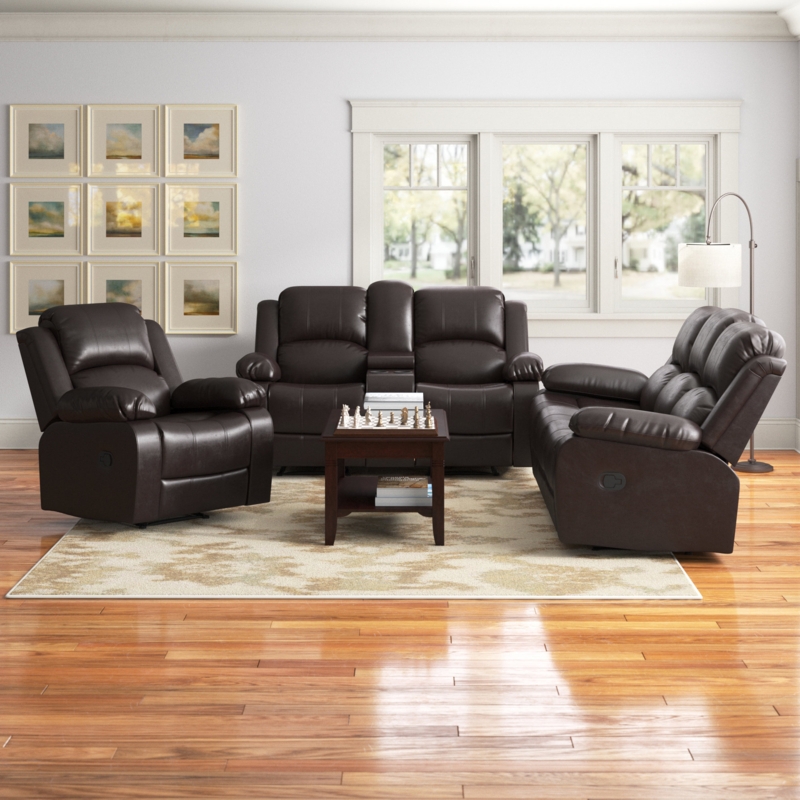 Jaydin 3 - Piece Faux Leather Living Room Set | Foter