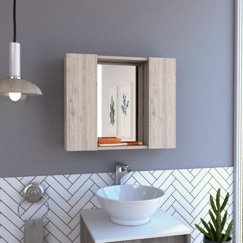 Azile 24'' W 19.5'' H Surface Frameless Medicine Cabinet Mirror Fixed ...