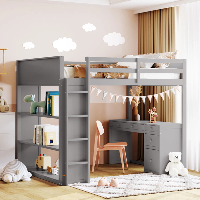Harmonie Kids Loft Bed with Drawers | Foter
