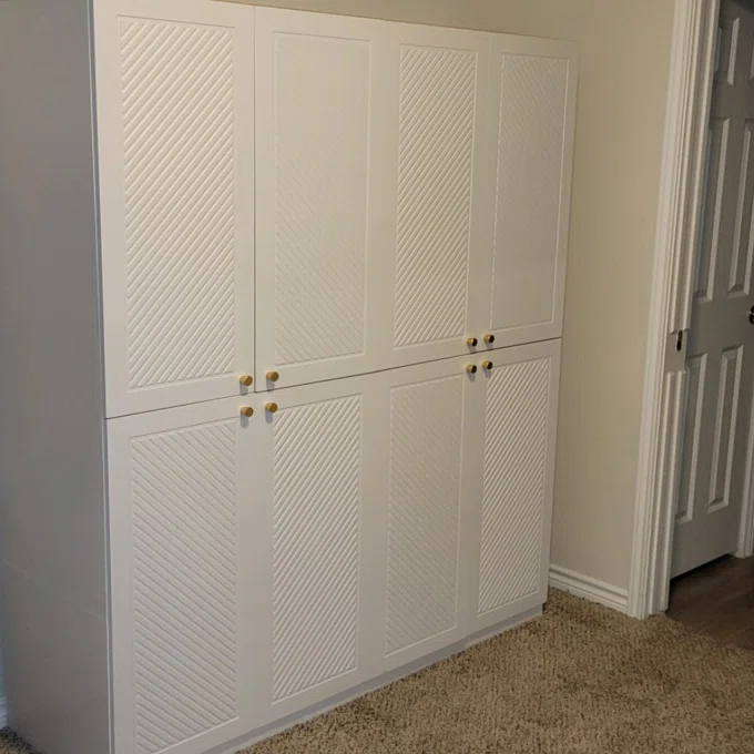 Ruthy Solid Manufactured Wood Armoire, White, 74 H x 63" W x 20" D | Foter