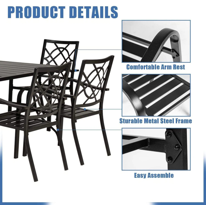 Jayc 6 - Person Rectangular Outdoor Dining Set | Foter