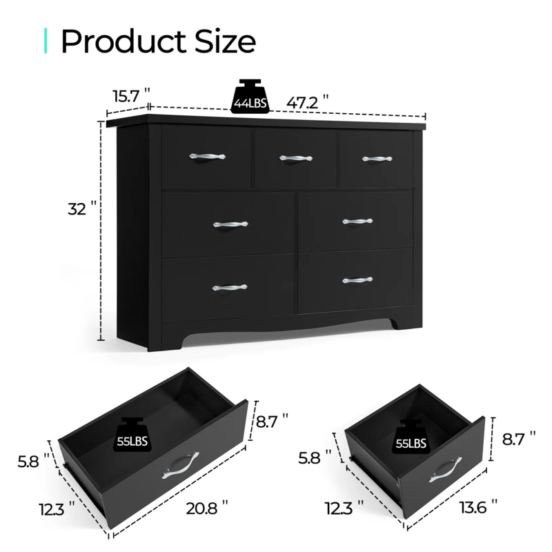 Anjuan 7 - Drawer Dresser | Foter