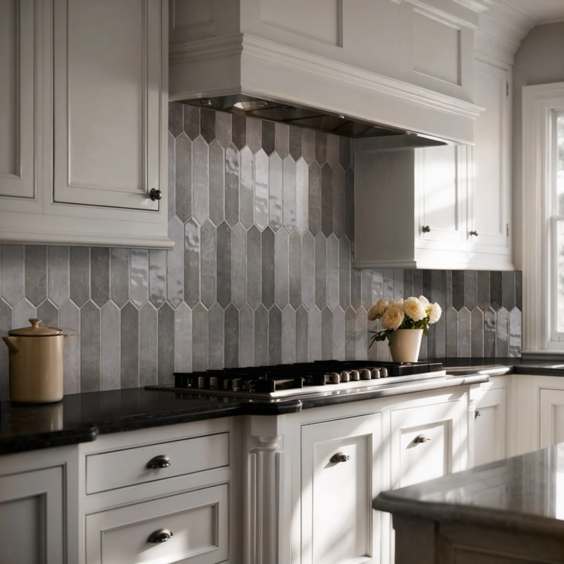 Renzo 2.5" x 13" Glossy Ceramic Picket Wall Tile | Foter