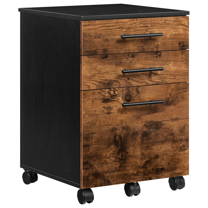 Braxx 15.7'' Wide 3 -Drawer Mobile File Cabinet | Foter