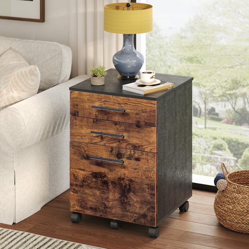 Braxx 15.7'' Wide 3 -Drawer Mobile File Cabinet | Foter