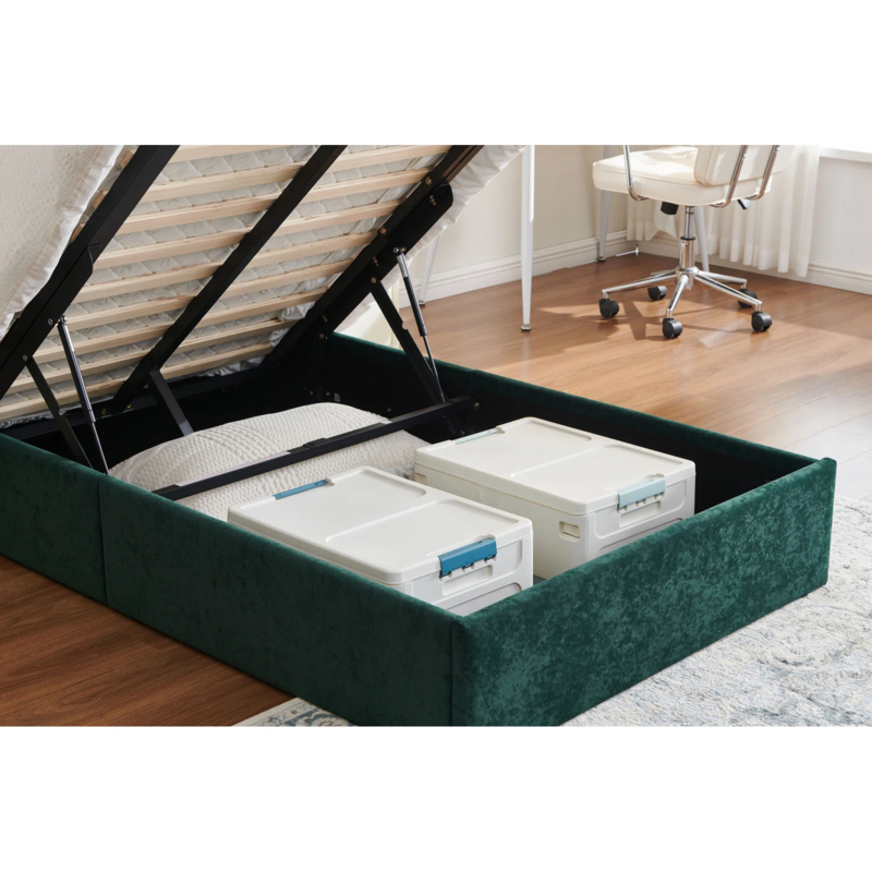 Daizia Hydraulic Lift Up Storage Platform Bed | Foter