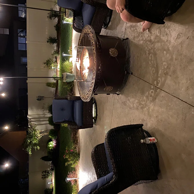 48" Round Aluminum Propane Fire Pit Table | Foter