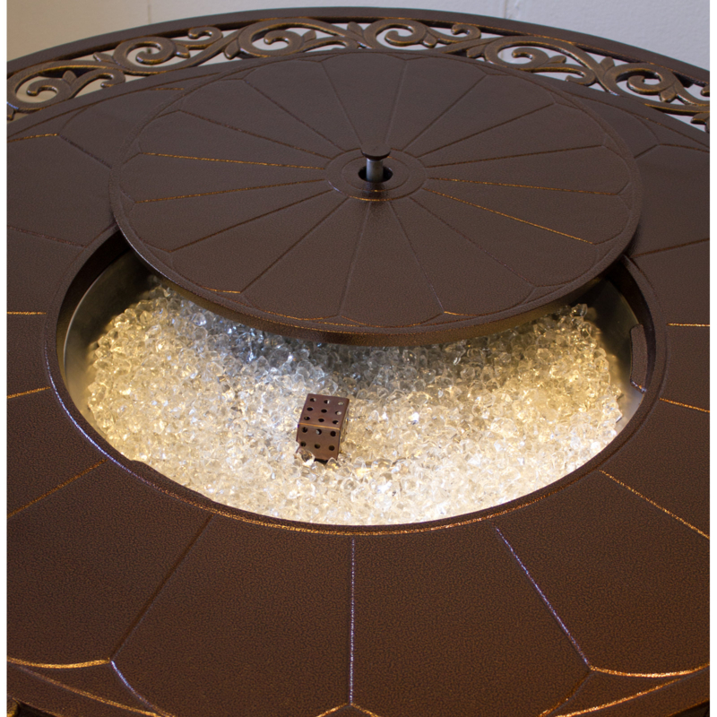 48" Round Aluminum Propane Fire Pit Table | Foter