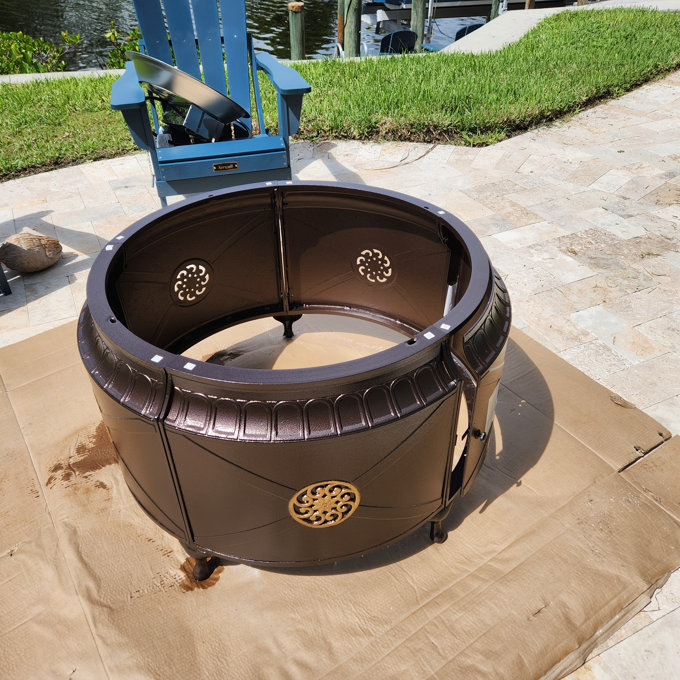 48" Round Aluminum Propane Fire Pit Table | Foter