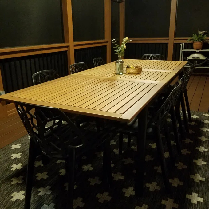 Aundraya Extendable Solid Wood Top Metal Base Dining Table | Foter