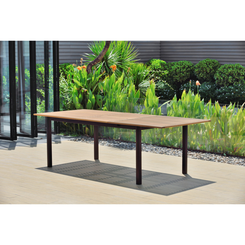 Aundraya Extendable Solid Wood Top Metal Base Dining Table | Foter