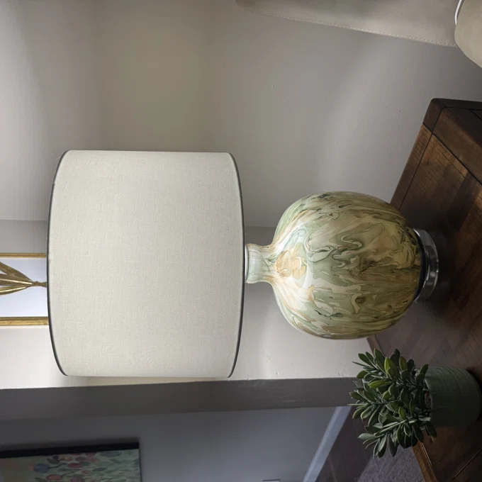Ashwina Waverly Glass Table Lamp | Foter