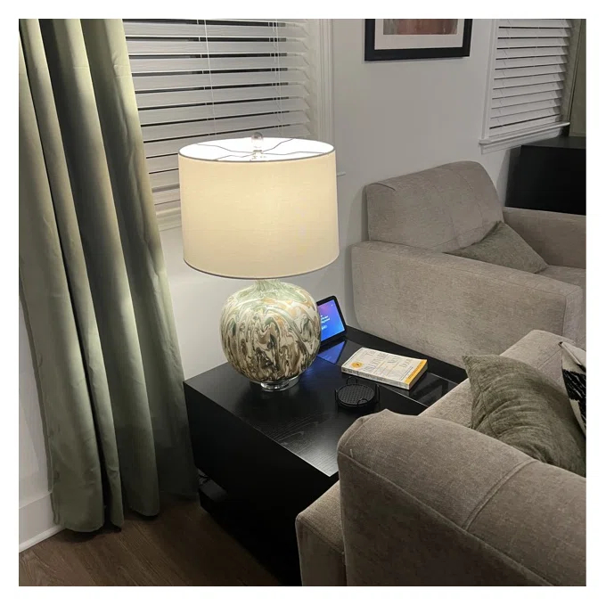 Ashwina Waverly Glass Table Lamp | Foter